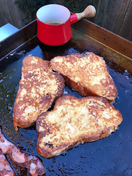 French Toast on an Outdoor Flattop Grill | Dinner at Our Place